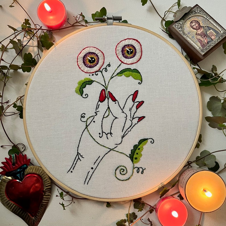 Eyes of Saint Lucia ~ an Original, Hand Embroidery PDF Pattern, DIY ...