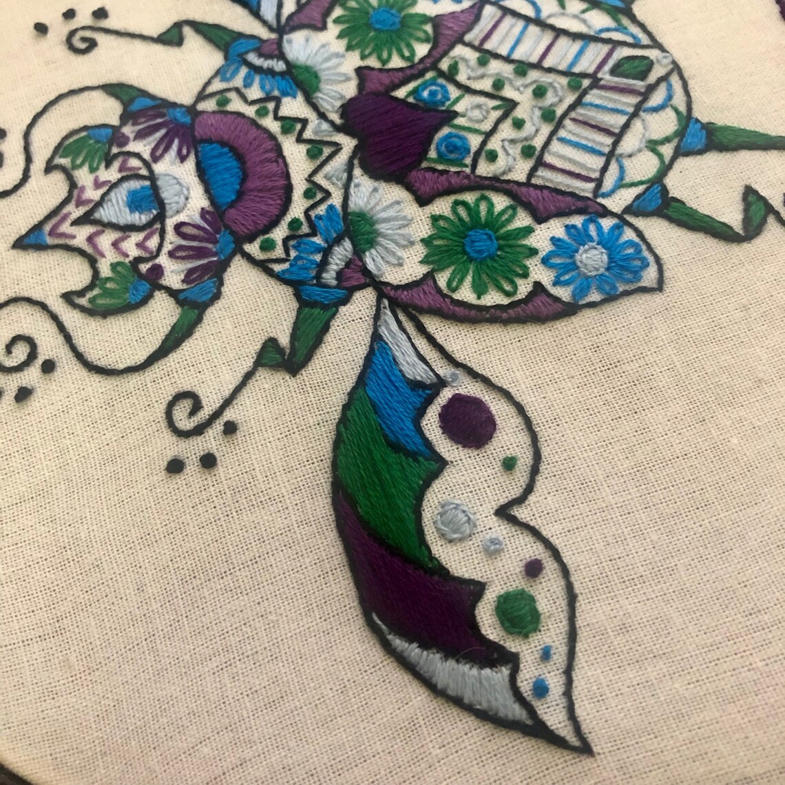 Scarab Beetle an Original Hand Embroidery PDF Pattern - Etsy