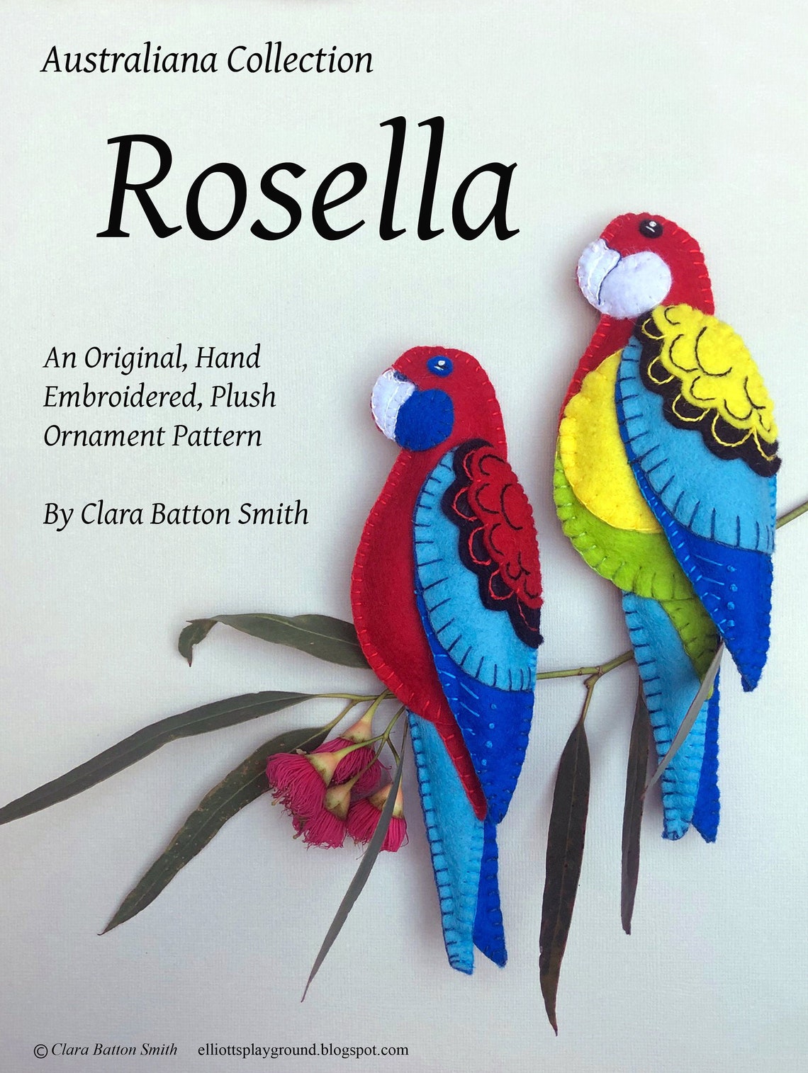 ROSELLA a PDF Pattern for a Hand Embroidered Felt Plush - Etsy