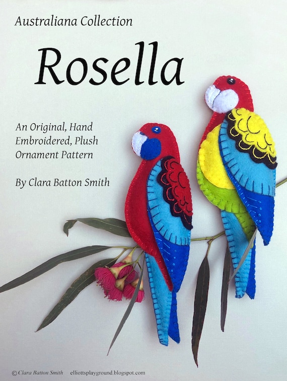 ROSELLA a PDF Pattern for a Hand Embroidered Felt Plush - Etsy