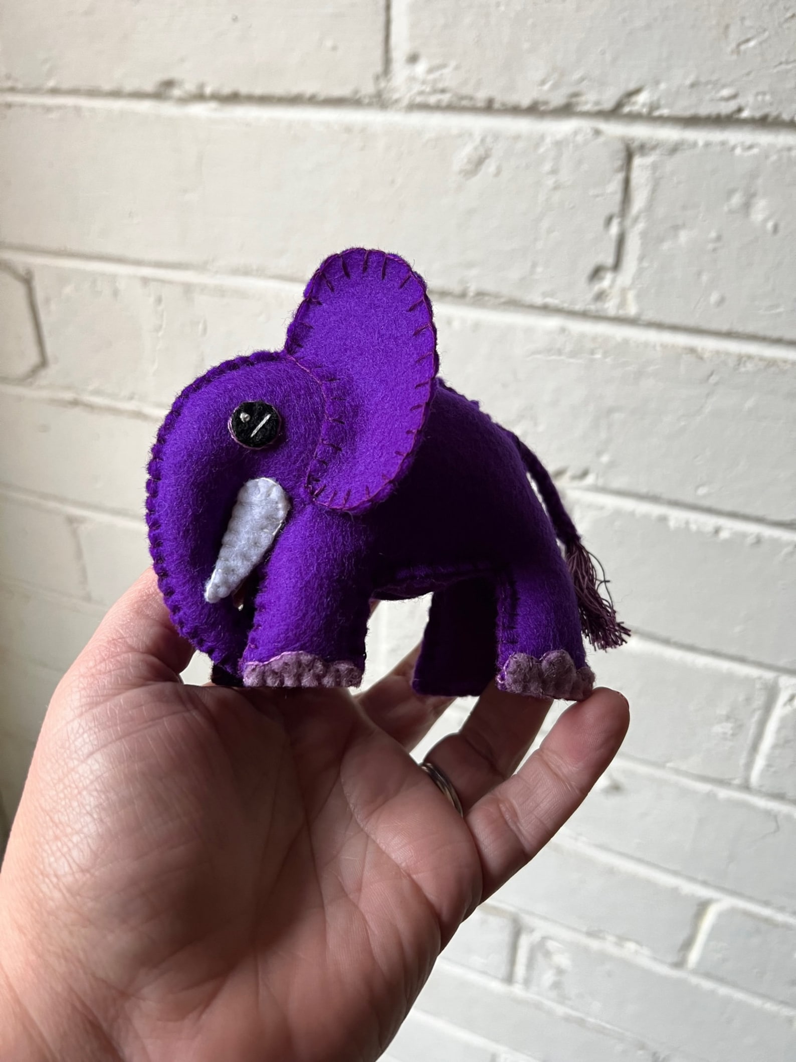 Elephant ~ a PDF Pattern for a Hand Embroidered Felt Elephant DIY ...