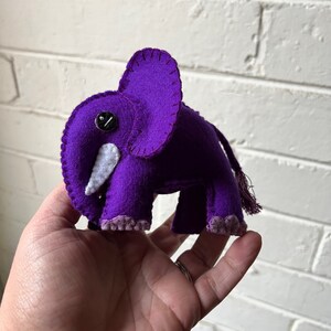 Elephant ~ a PDF Pattern for a Hand Embroidered Felt Elephant DIY ...