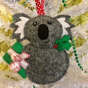 Australian Christmas Koala ~ a PDF Pattern for a Hand Embroidered Felt ...