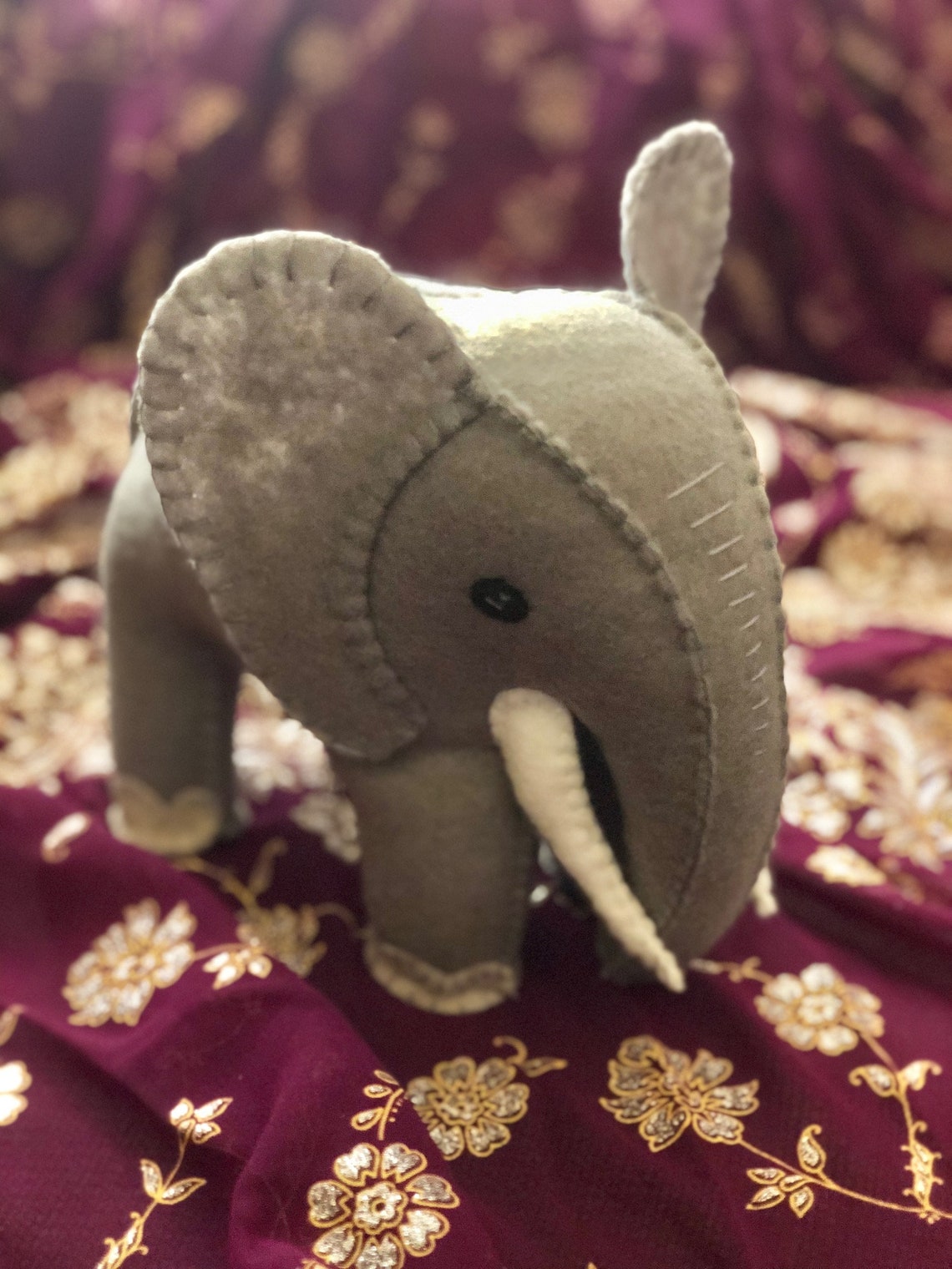 Elephant a PDF Pattern for a Hand Embroidered Felt Elephant - Etsy ...