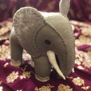 Elephant ~ a PDF Pattern for a Hand Embroidered Felt Elephant DIY ...