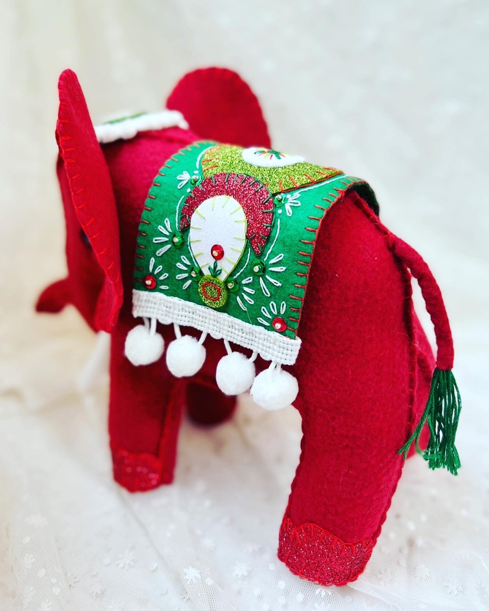 Elephant ~ a PDF Pattern for a Hand Embroidered Felt Elephant DIY ...