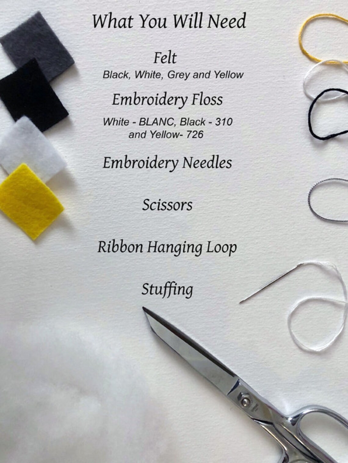 MAGPIE a PDF pattern for a hand embroidered felt plush | Etsy