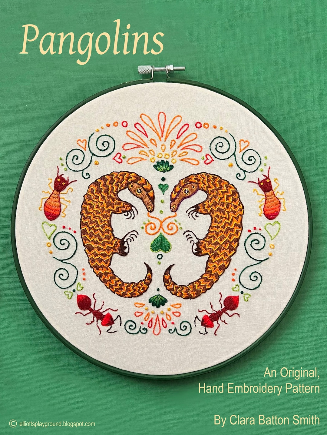 Pangolins~ an Original, Hand Embroidery Pattern, DIY, Hoop Art - Etsy