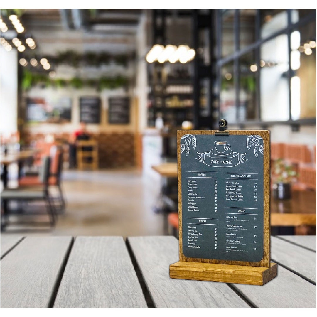 Clipboard Menu and Sign Stands 8.5 X 11 Signage Tabletop - Etsy