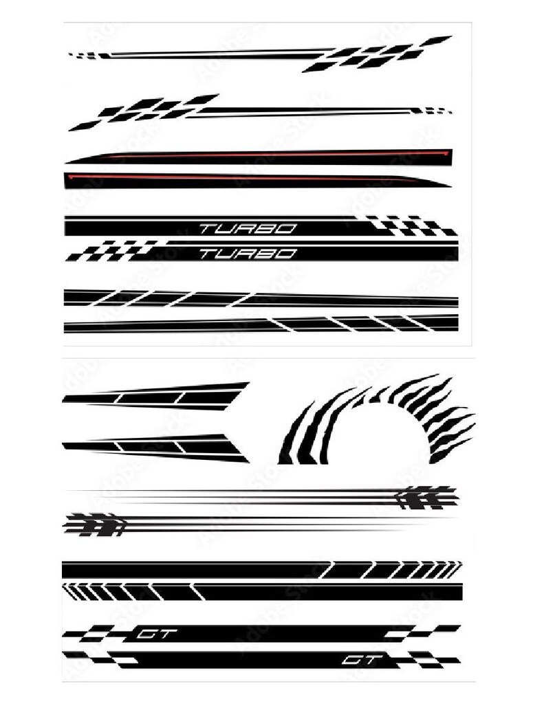 Vehicle Stripes - Custom Vinyl Auto Stripes - White or Black - Trucks ...