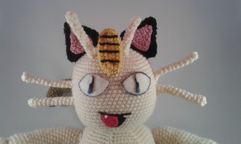 Pokemon Meowth Crochet Stuffed Toy - Etsy