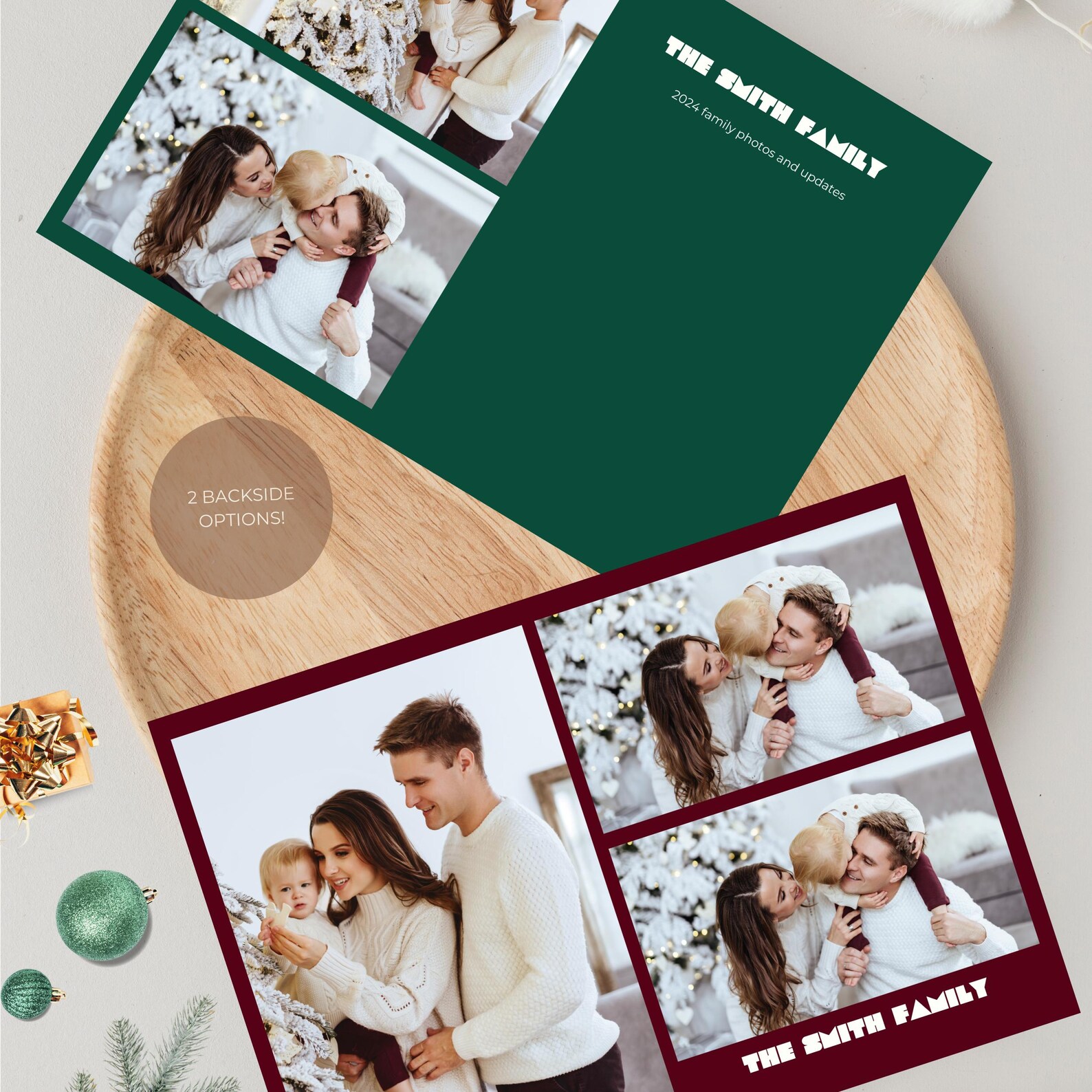 Modern Merry Photo Card Template, Holiday Photo Card, Print Your Own ...