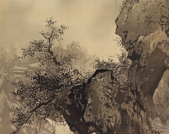 Vintage Scroll Painting,summer Landscape,japan Kakejiku,kakemono ...
