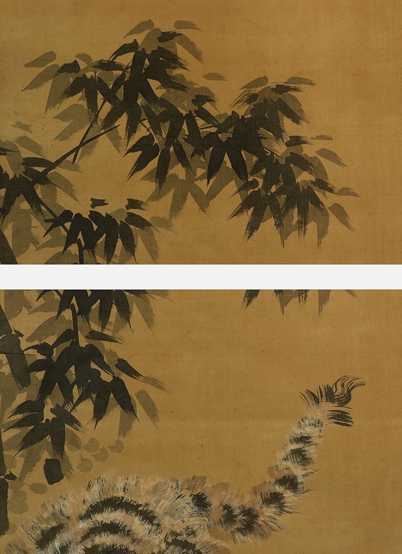 Antique Wall Decor Hanging Scroll Tiger Painting,neko Tora Tiger ...