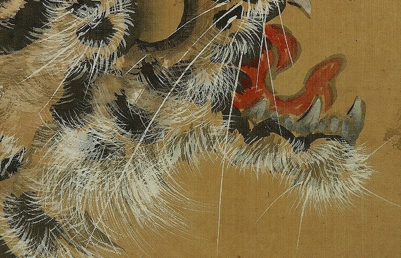Antique Wall Decor Hanging Scroll Tiger Painting,neko Tora Tiger ...