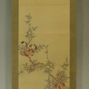 Antique Vintage Wall Decor,hanging Scroll Painting,bird and Flower ...