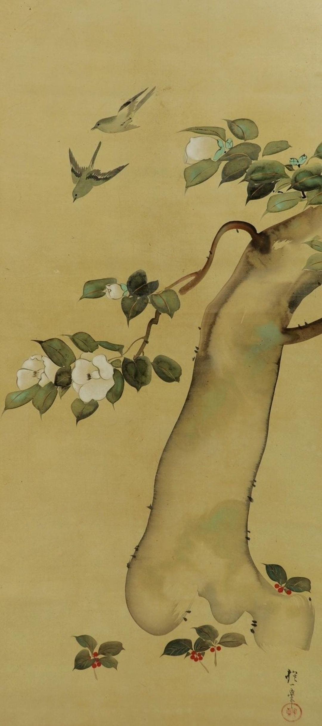 Antique Japanese Wall Decor,rinpa Painting,japanese Rinpa Art,japanese ...