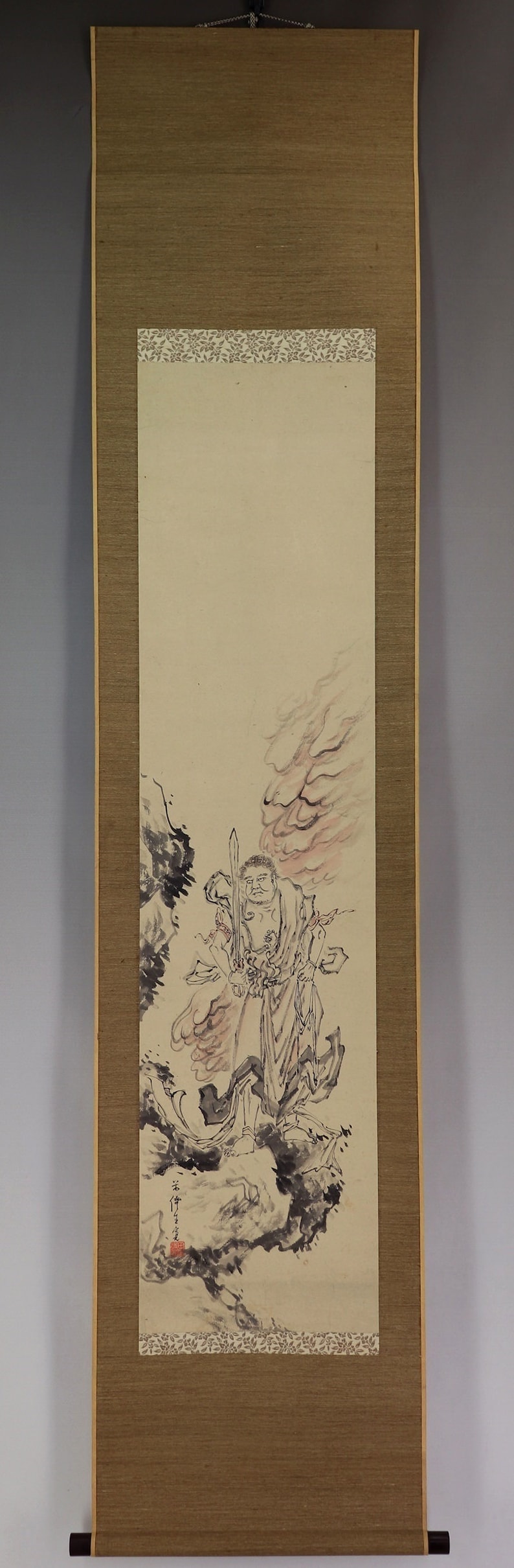 Vintage Hanging Scroll Painting,acalanatha,acala Wisdom King,the God of ...