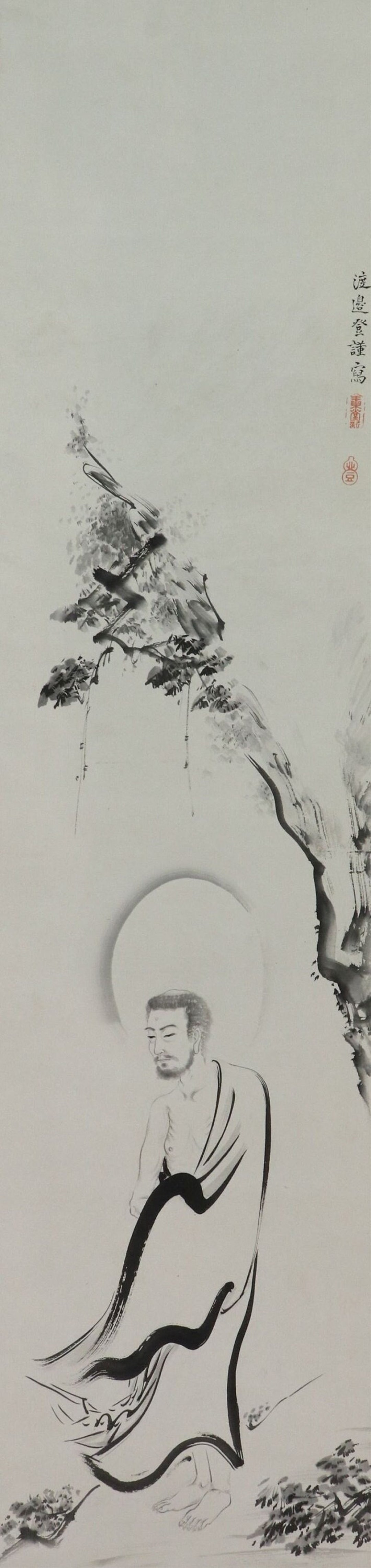 Zen Scroll Painting,hanging Scroll Painting,ink Painting,shakamuni ...