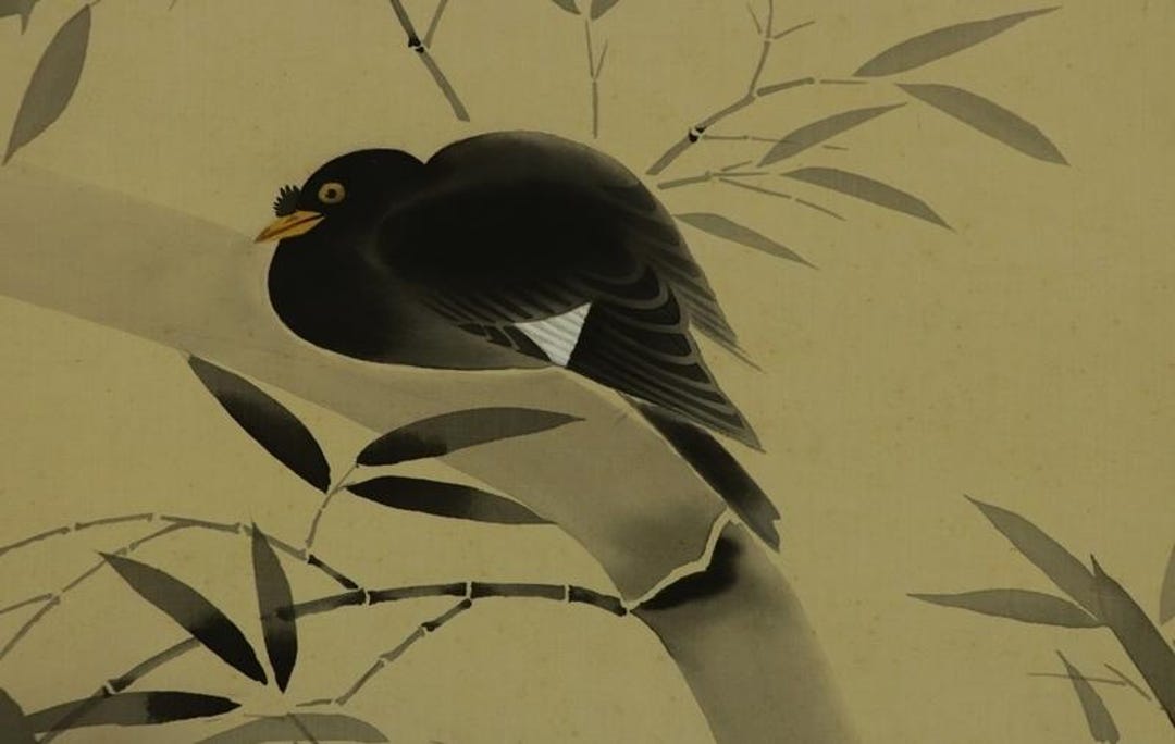 Vintage Wall Hanging Art,wall Decor,black Bird,mynah Bird,bird Wall Art ...