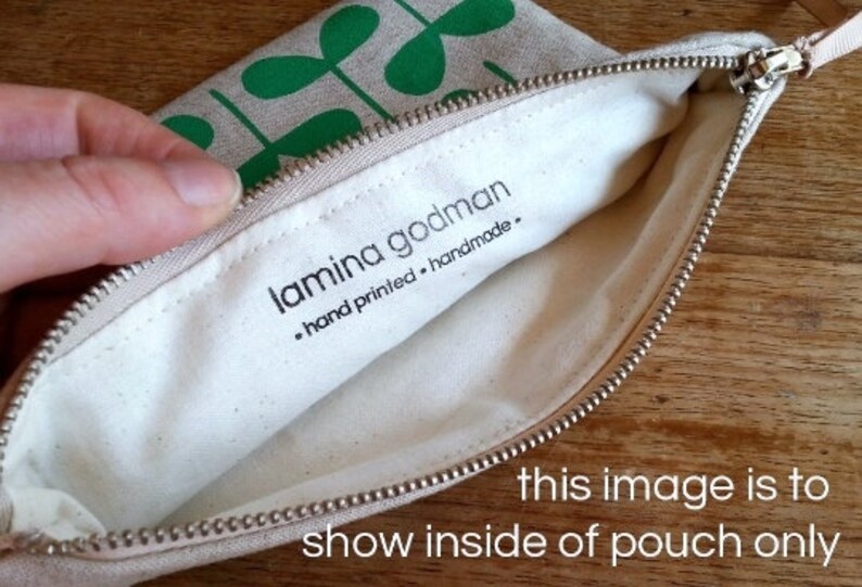 Jungle Metallic Copper on Pale Pink Linen Flat Zip Pouch - Etsy