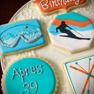 One Dozen Ski Theme Cookies - Etsy