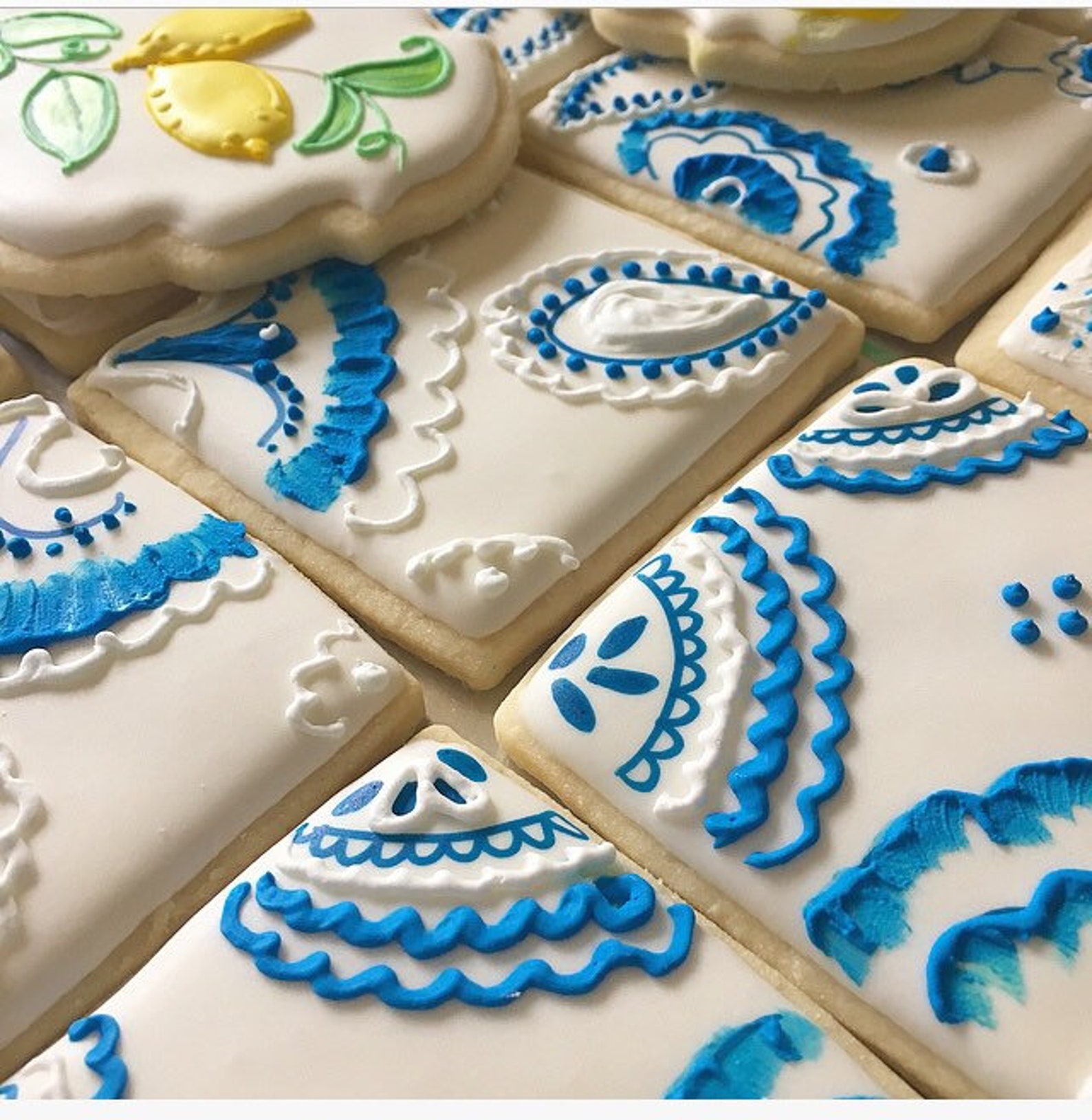 Lemon and Tile Cookies - Etsy