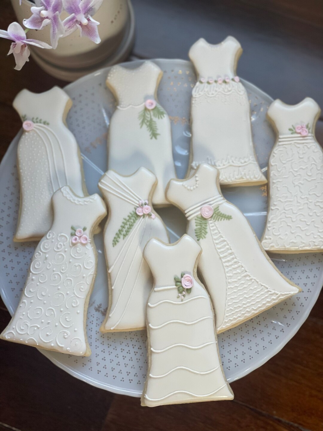 Simple Wedding Gown Cookies - Etsy