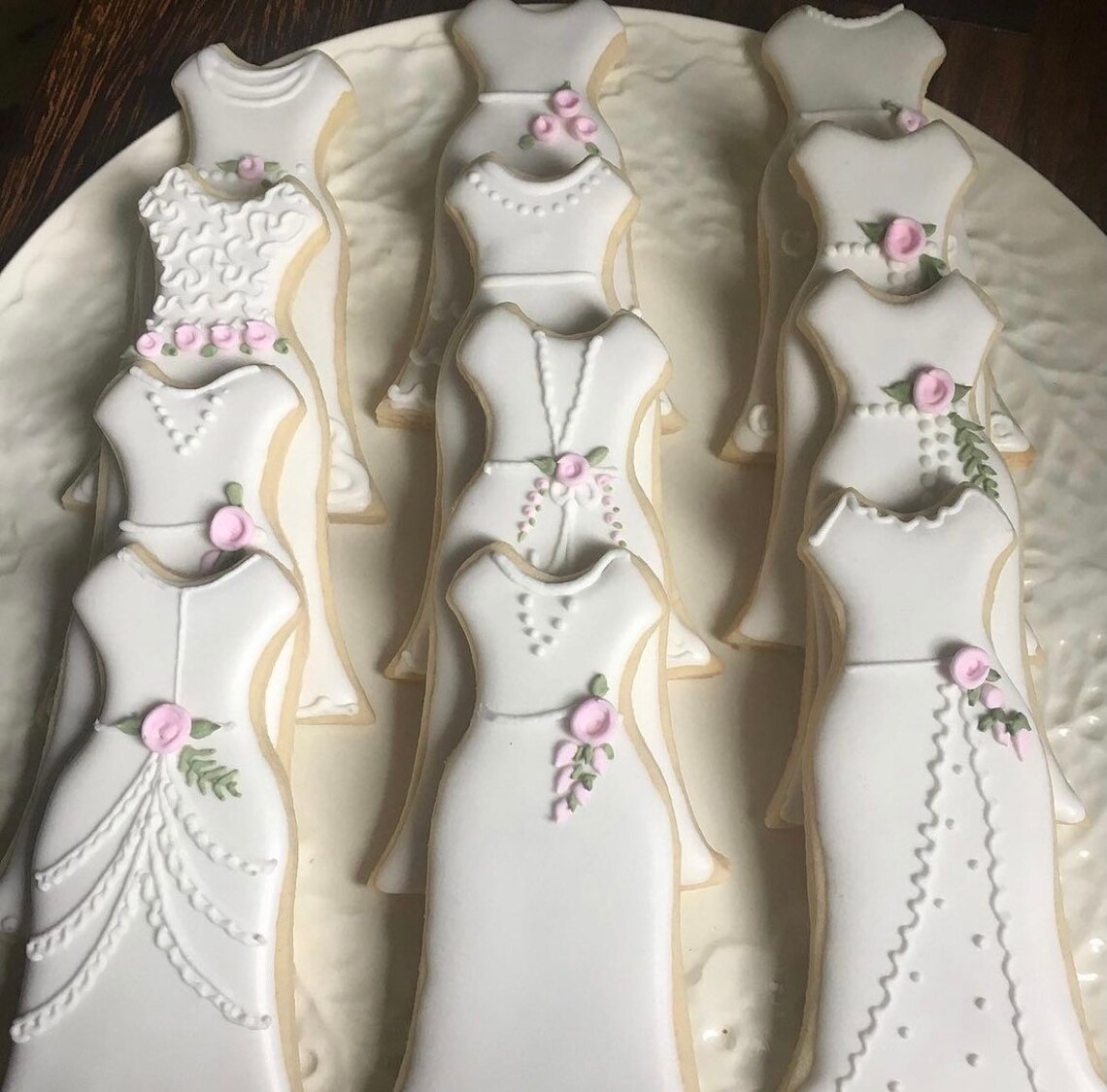 Simple Wedding Gown Cookies - Etsy