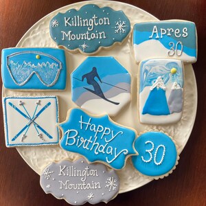 One Dozen Ski Theme Cookies - Etsy