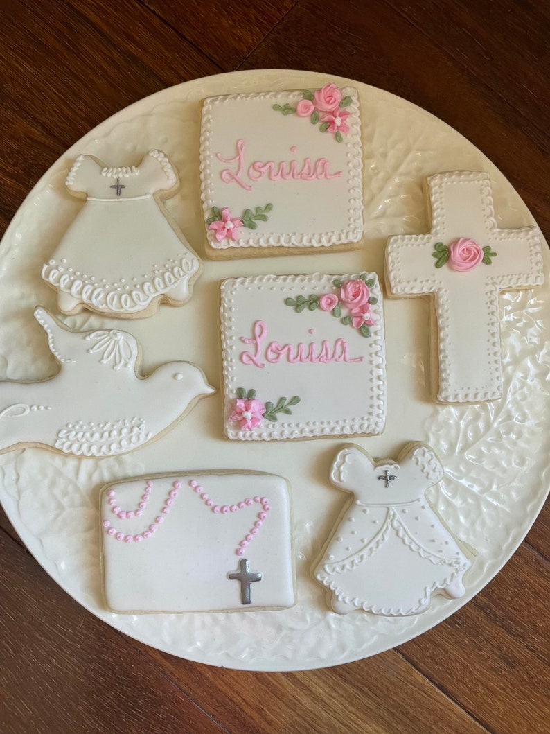 12 Assorted Baptism / Christening Cookies - Etsy