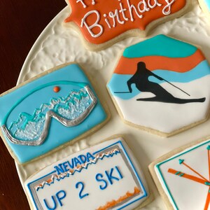 One Dozen Ski Theme Cookies - Etsy
