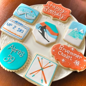 One Dozen Ski Theme Cookies - Etsy