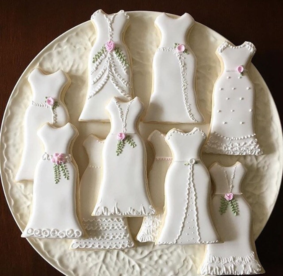 Simple Wedding Gown Cookies - Etsy