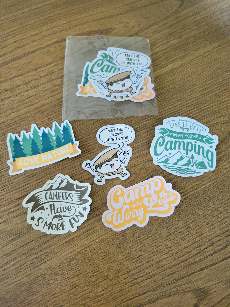 Camping Smore Sticker Pack - Etsy