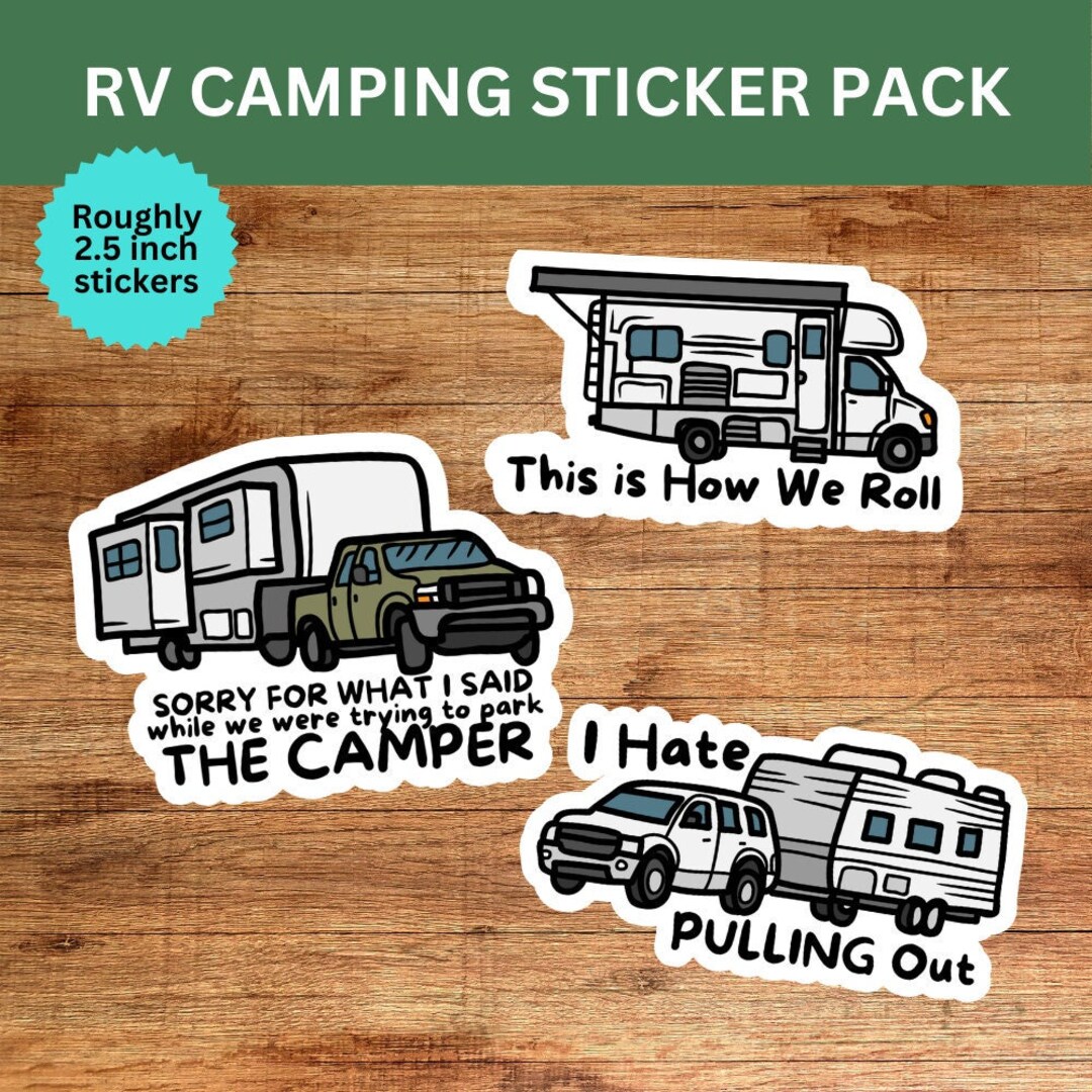 RV Camping Sticker Pack - Etsy