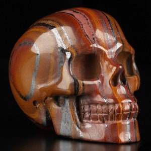 Tiger Iron Skull 2 Inch 112g Hand Carved Realistic Crystal Skull ...