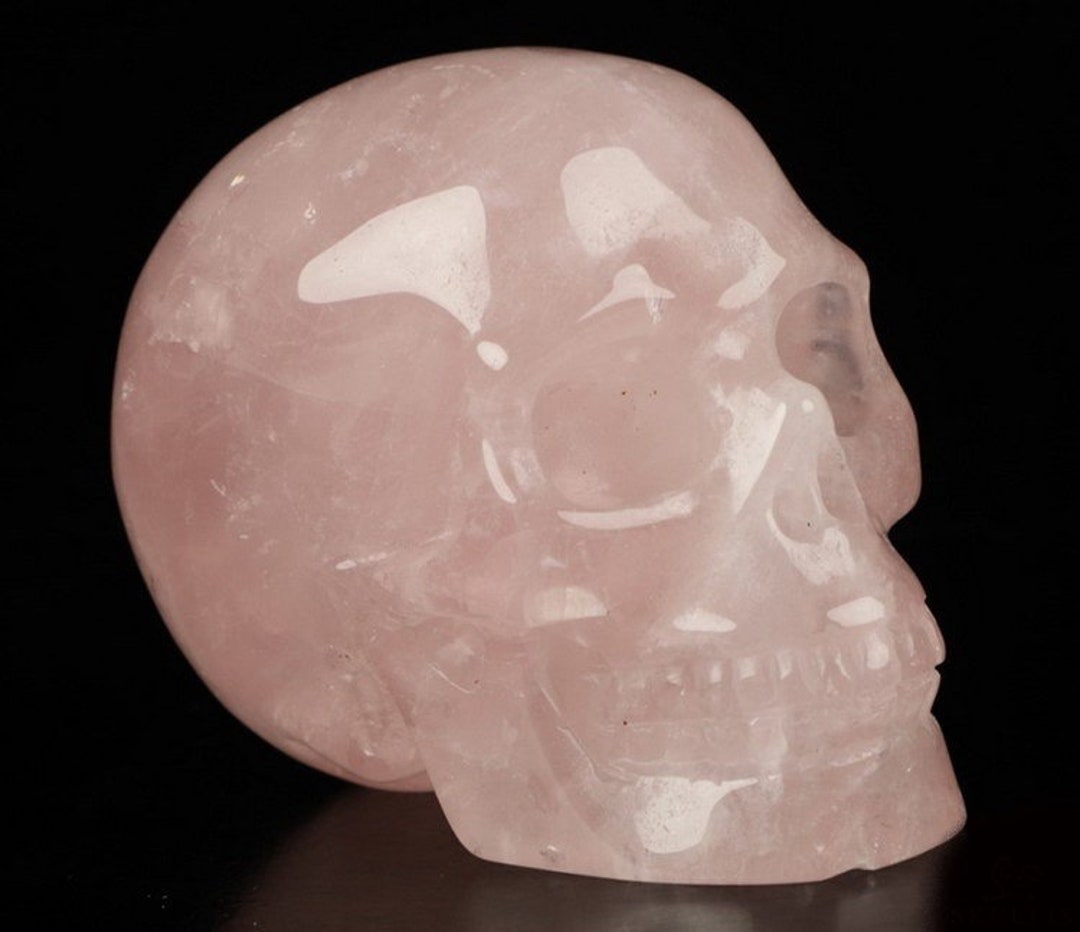Rose Quartz Skull 2 Inch 92g Hand Carved Realistic Crystal Skull Pink ...
