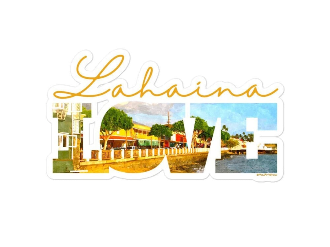 LAHAINA LOVE STICKER - Durable Easy to Apply Vinyl Stickers - Choose ...