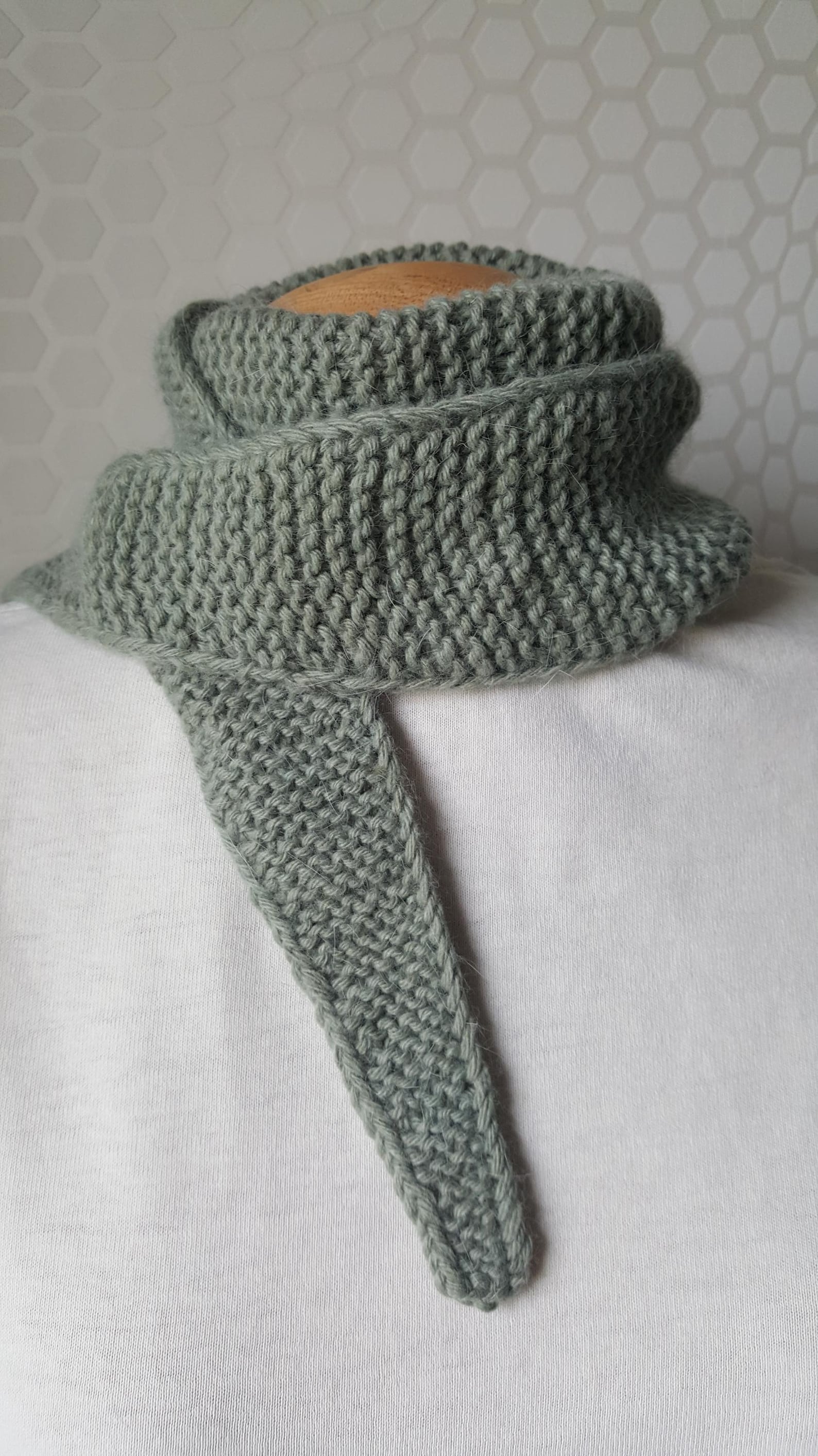 Hand Knitted Sophie Scarf - Knitted Neck Scarf - Small Knit Scarf ...