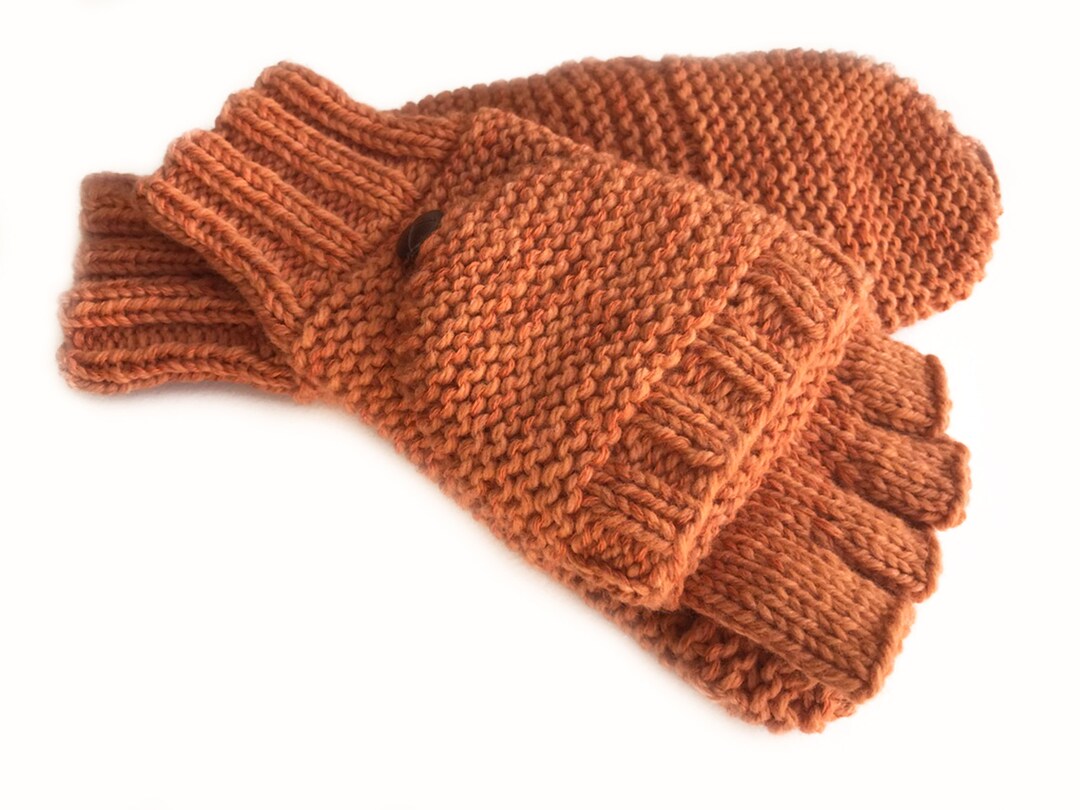 Copper Convertible Mittens/ Convertible Mittens/ Finger Flip Mittens ...
