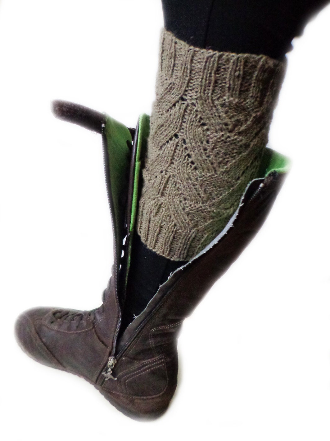 Knitted Boot Cuffs, Leg Warmers - Etsy