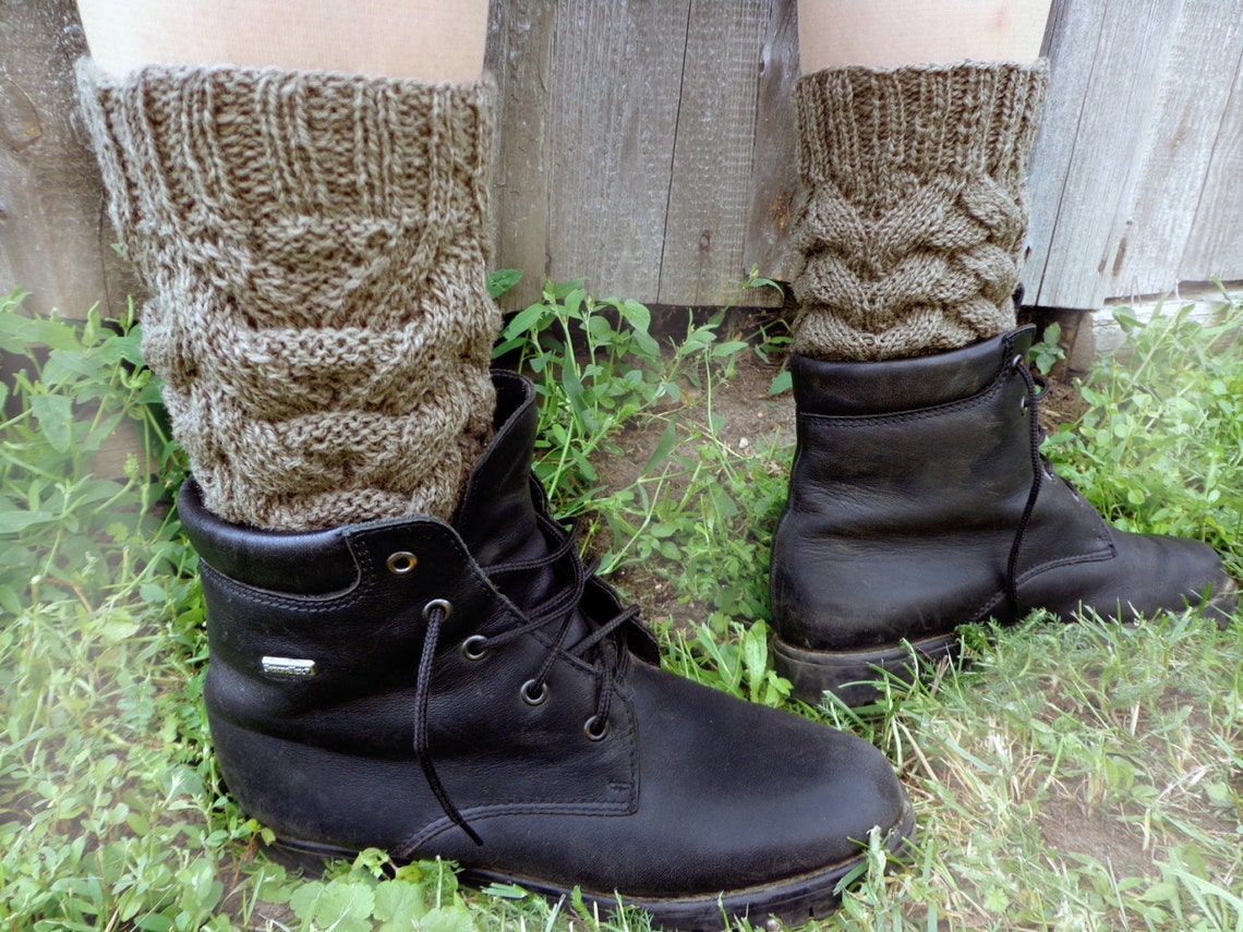 Knitted Boot Cuffs, Leg Warmers - Etsy