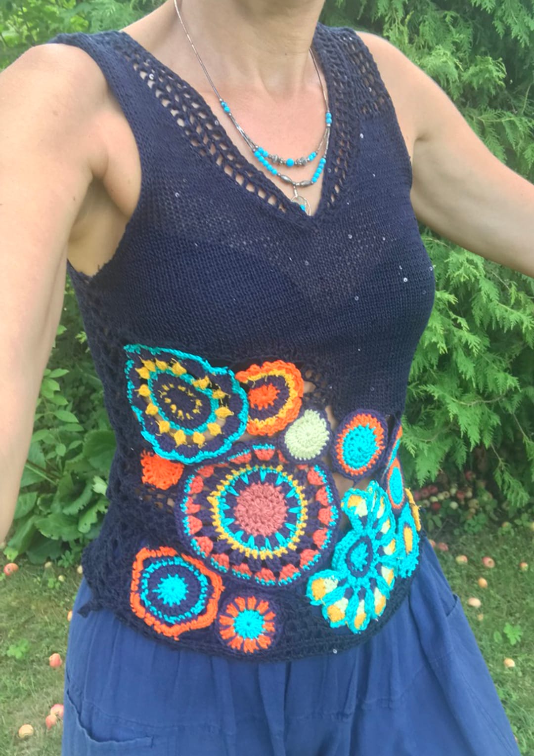 Linen Summer Top Freeform Crochet Top - Etsy