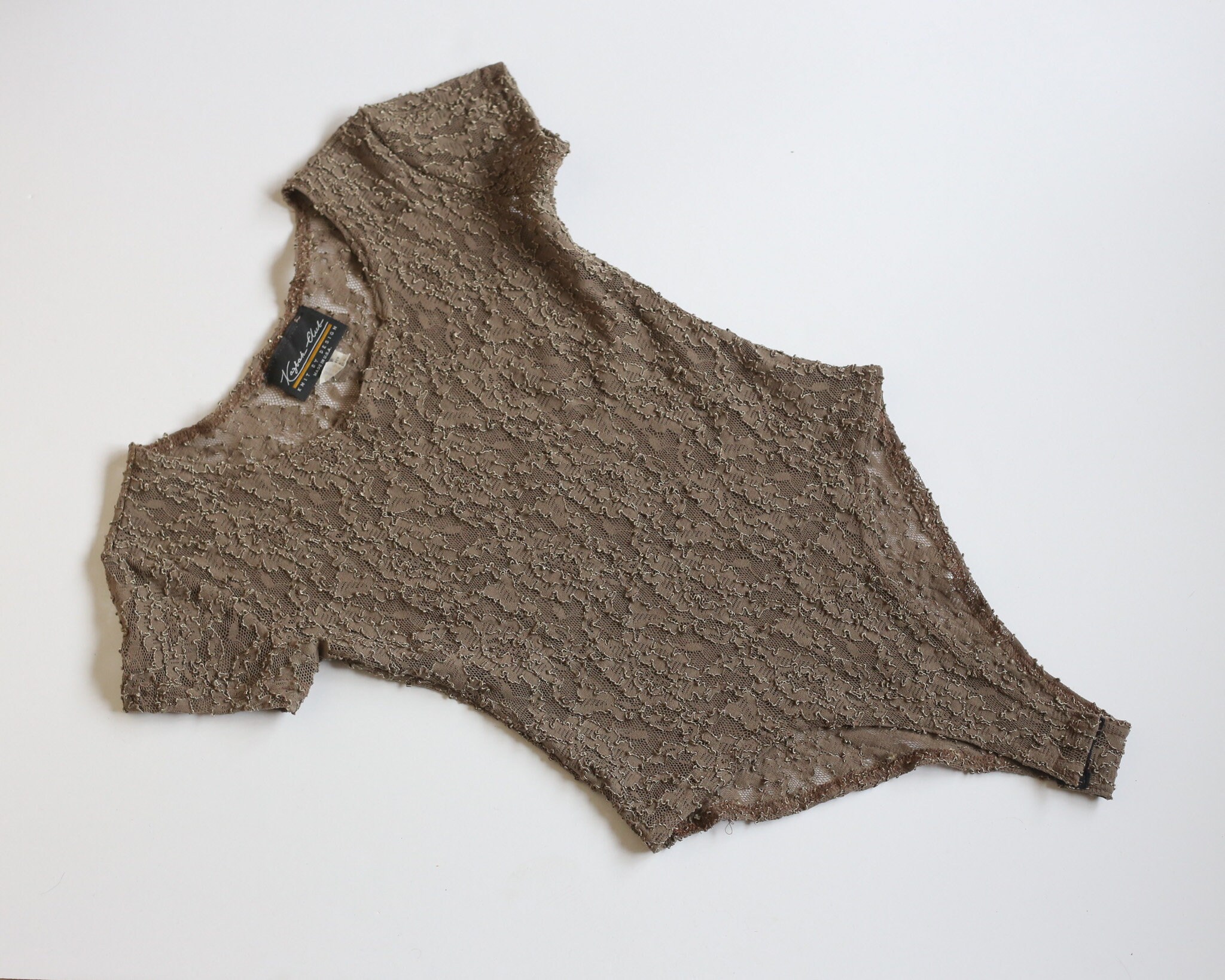 Brown Lace Bodysuit Y2k See Through One Piece S-M - Etsy