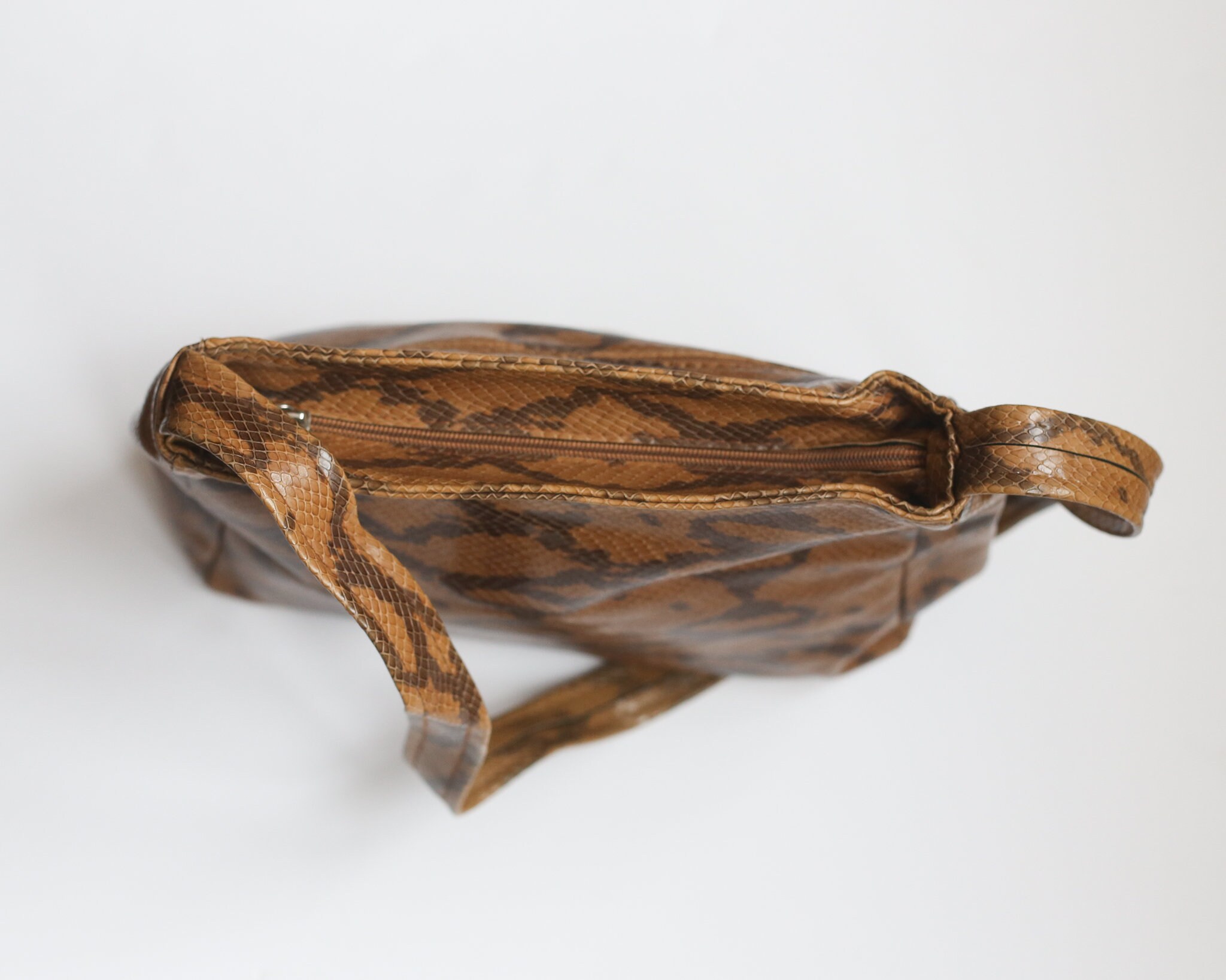 Faux Python Leather Messenger Bag - Etsy