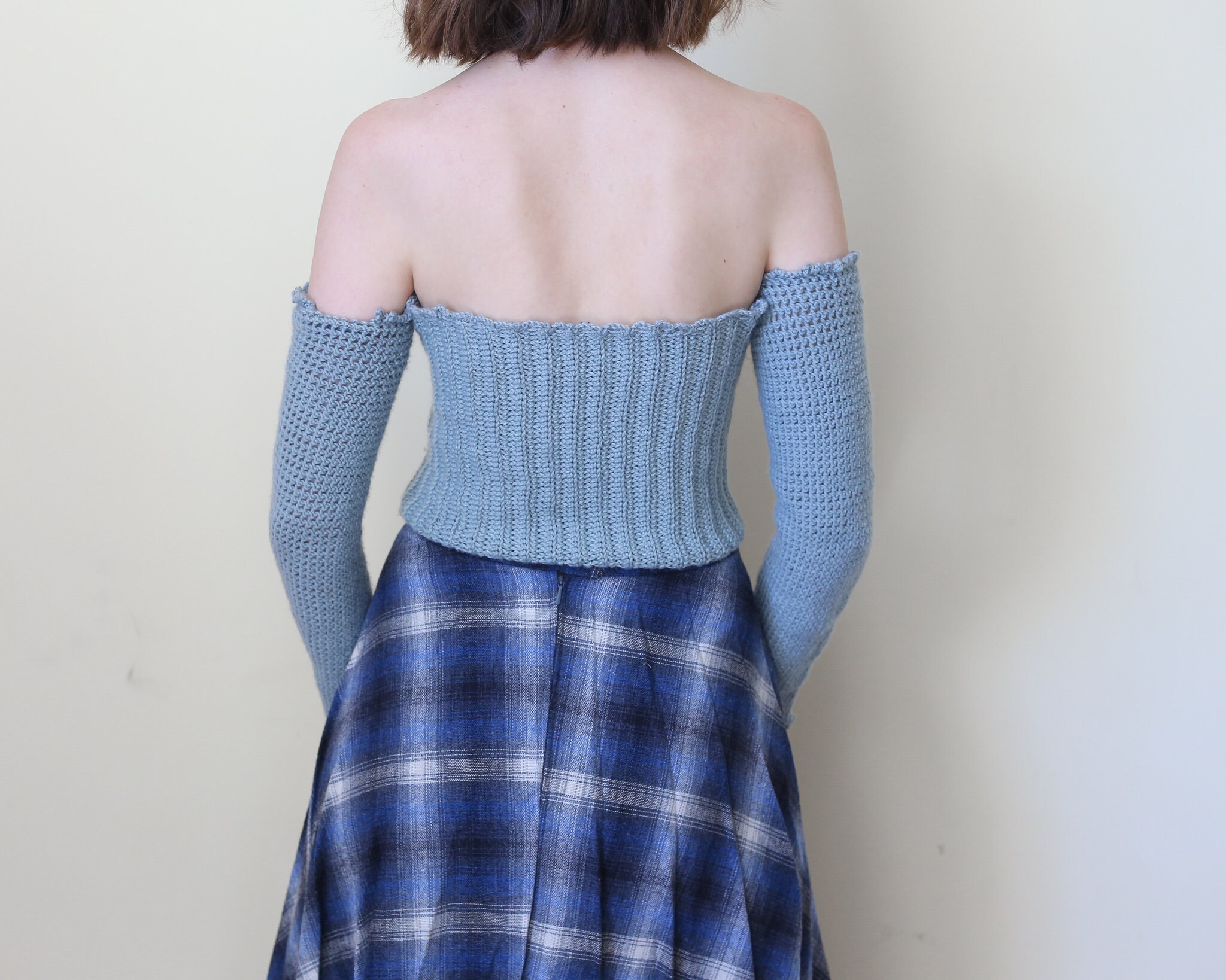 Knitted Tube Top With Sleeves, S-M - Etsy