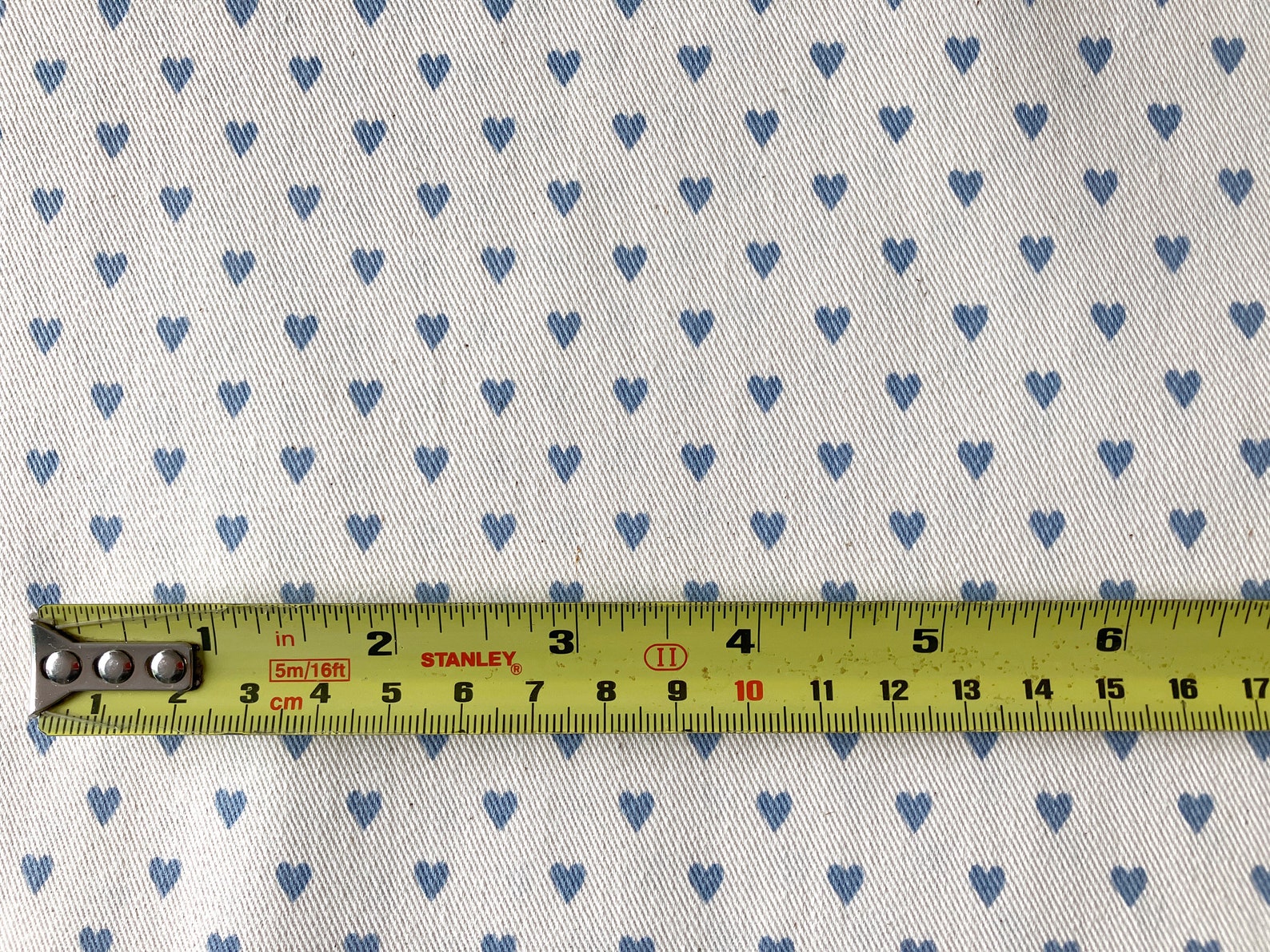 Organic Cotton Twill Fabric for Craft Projects, Sewing, Heart Print - Etsy