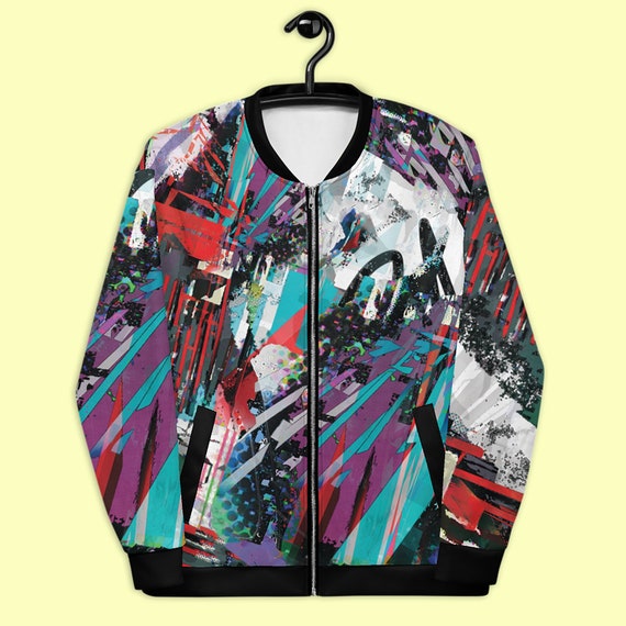 Cyberpunk Digital Graffiti Track Jacket. | Etsy