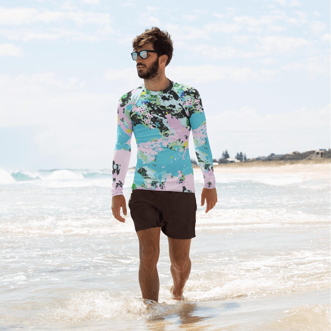 Pastel Surf Rash Guard. Raglan Long Sleeve Tight Shirt. - Etsy